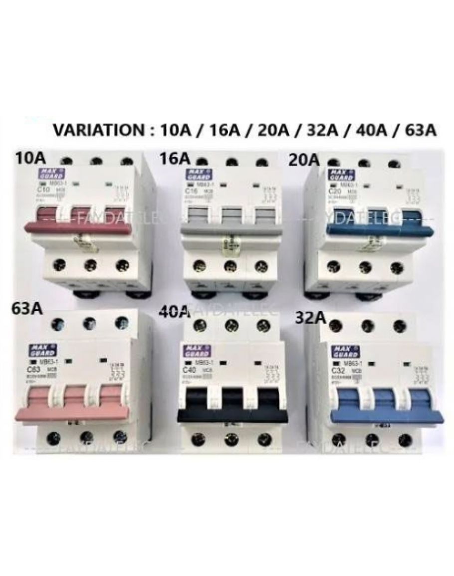 20A 3P 6kA MCB [MAXGUARD]